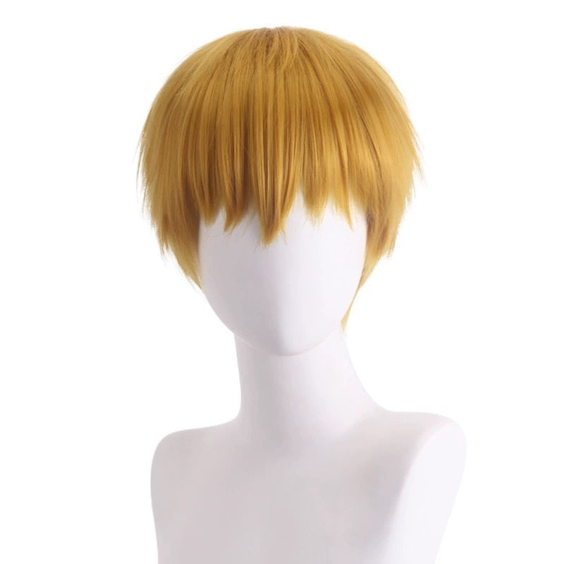 Mob Psycho 100 Reigen Arataka Short Yellow Hair Basic Wig